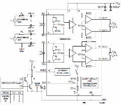 TDA8944J 2x7W STERIO BRIDGE TIED LOAD AUDIO AMPLIFIER CIRCUIT